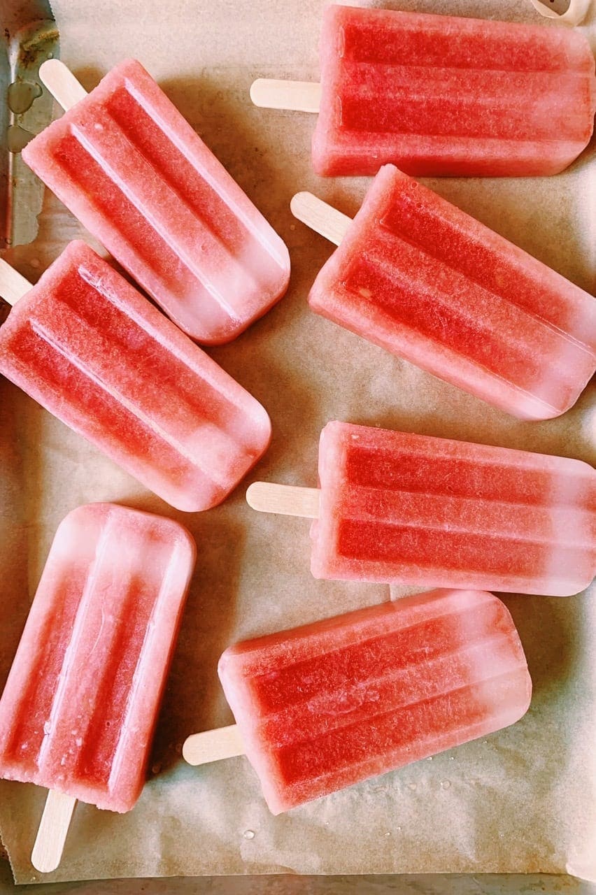 Watermelon Mint Popsicles With Lime - The Fig Jar