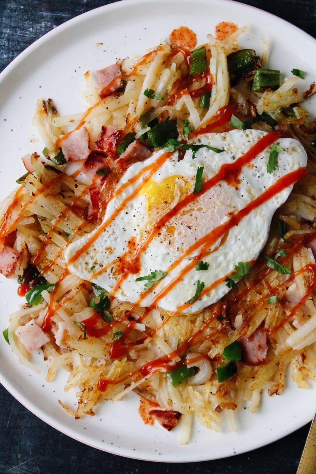 Easy Breakfast Hash with Ham & Pepper - The Fig Jar