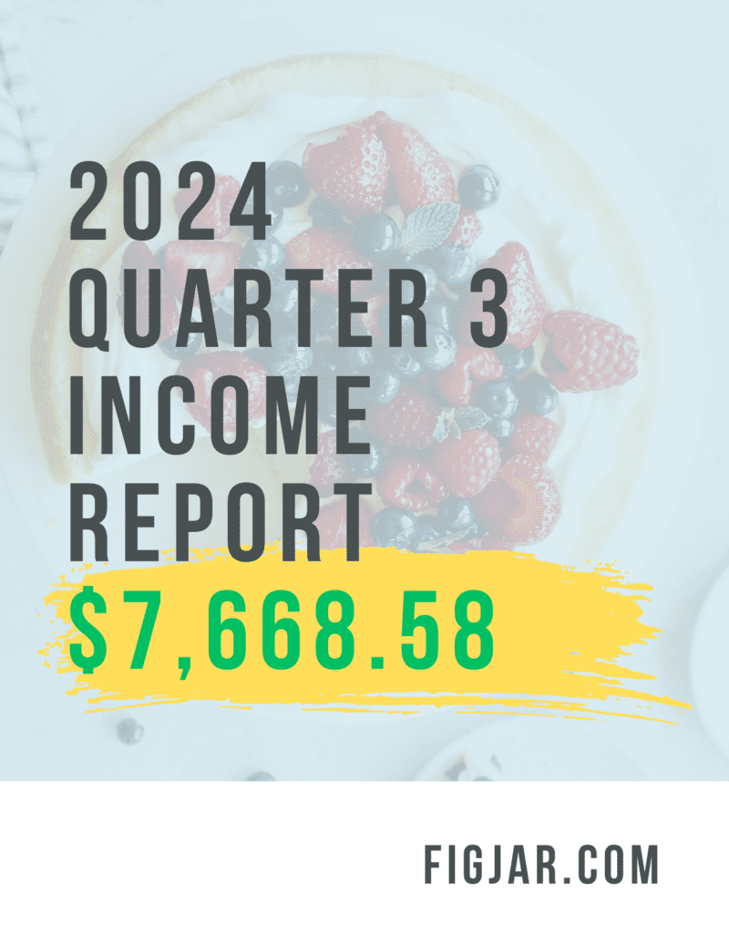 FOOD BLOG INCOME REPORT – QUARTER 3 2024 - The Fig Jar