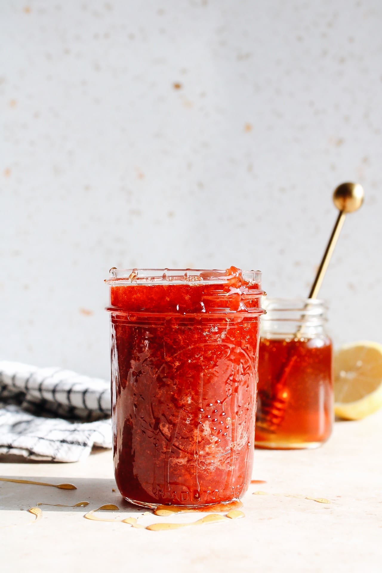 Honey Jam (Naturally Sweetened Strawberry Jam Recipe) - The Fig Jar